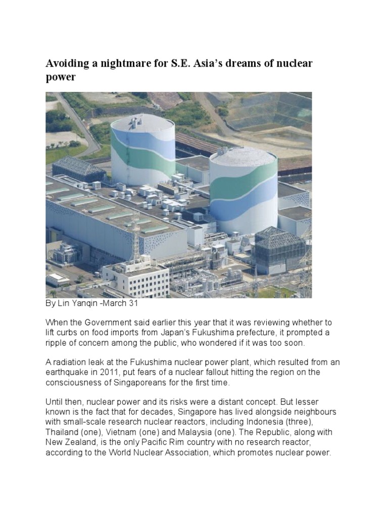 Avoiding A Nightmare For SEA | PDF | Radioactive Waste | Nuclear Power