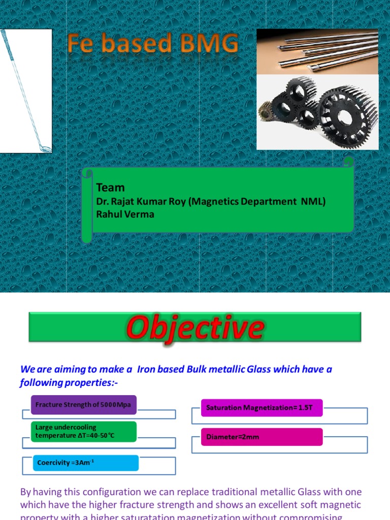 BMG-5000 High Strength Soft Magnetic Iron-Based Bulk Metallic Glass ...