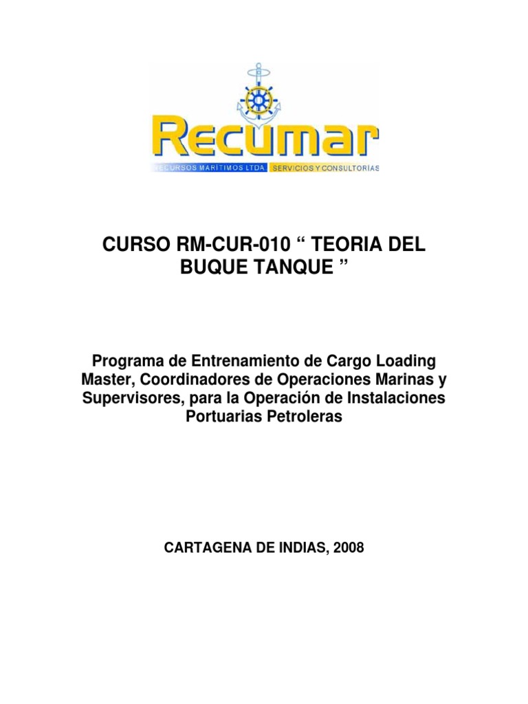 Curso Teoria Del Buque Tanque Pdf Pdf Petróleo Combustión
