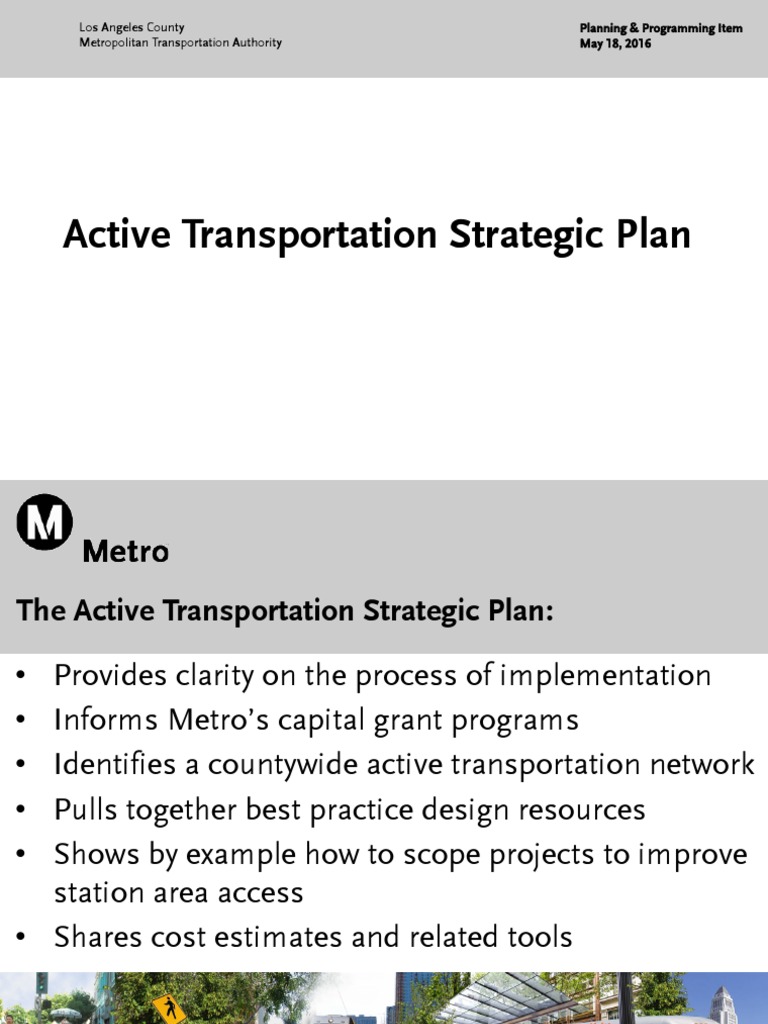 First Last Mile Strategic Plan Overview | PDF