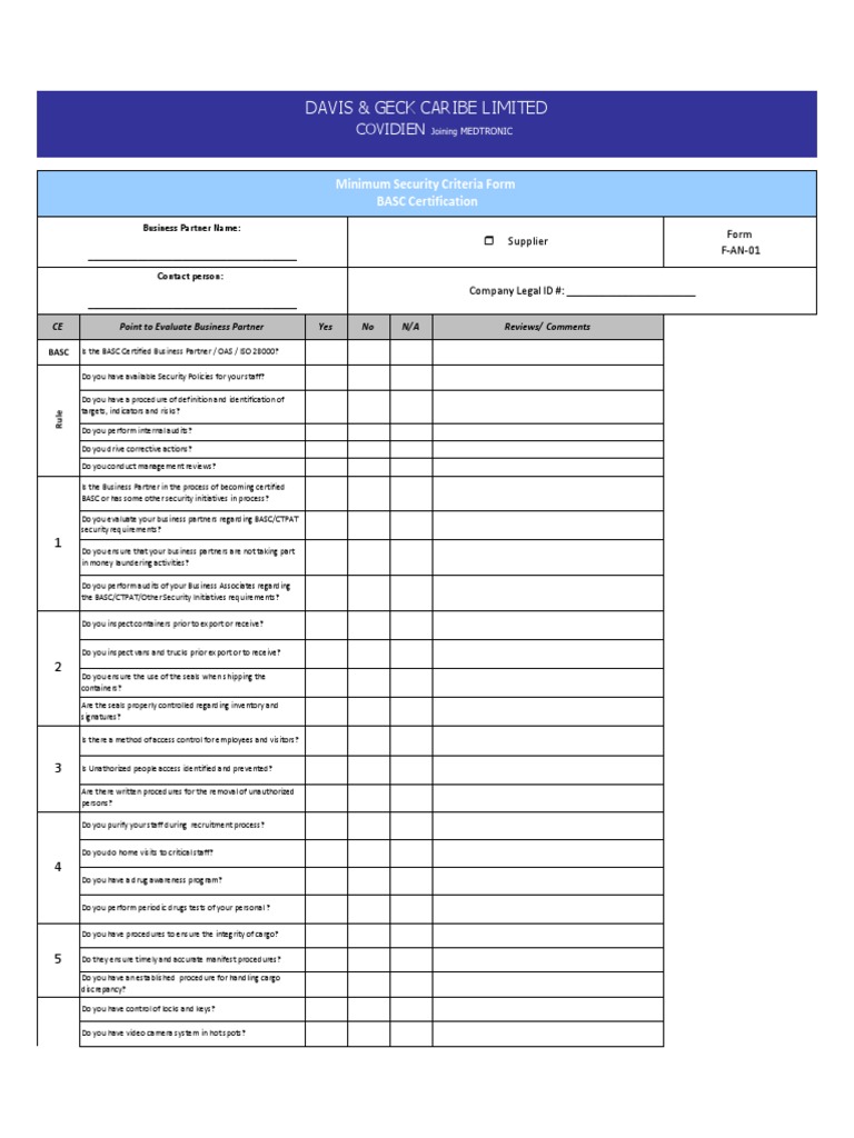 Minimum Security Requirements - English | PDF | Audit | Business