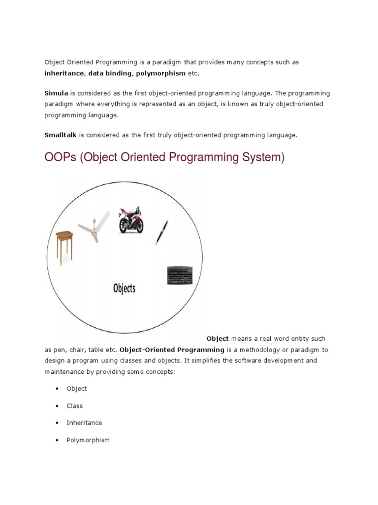 Oops Object Oriented Programming System Pdf Inheritance Object Oriented Programming