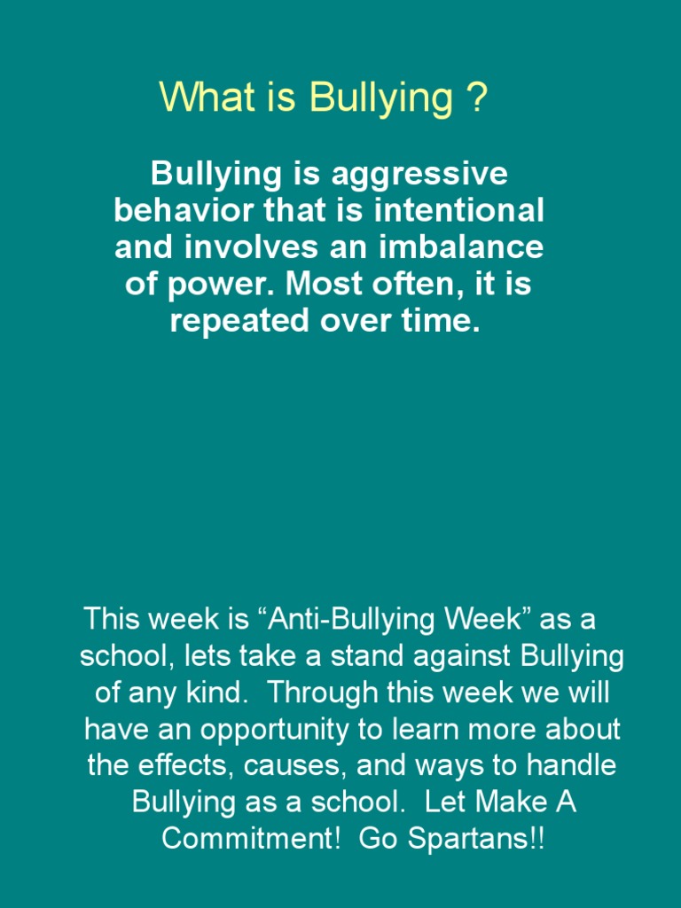 Understanding Bullying and Its Impact | PDF