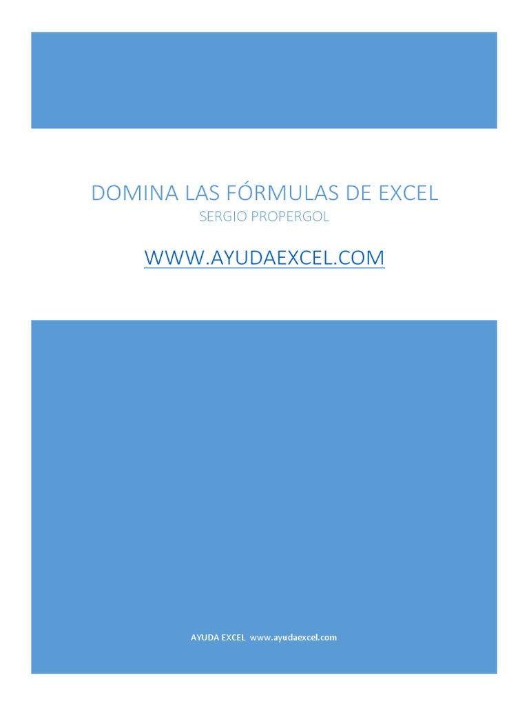 Domina las Fórmulas de Excel | PDF | Fórmula | Microsoft Excel