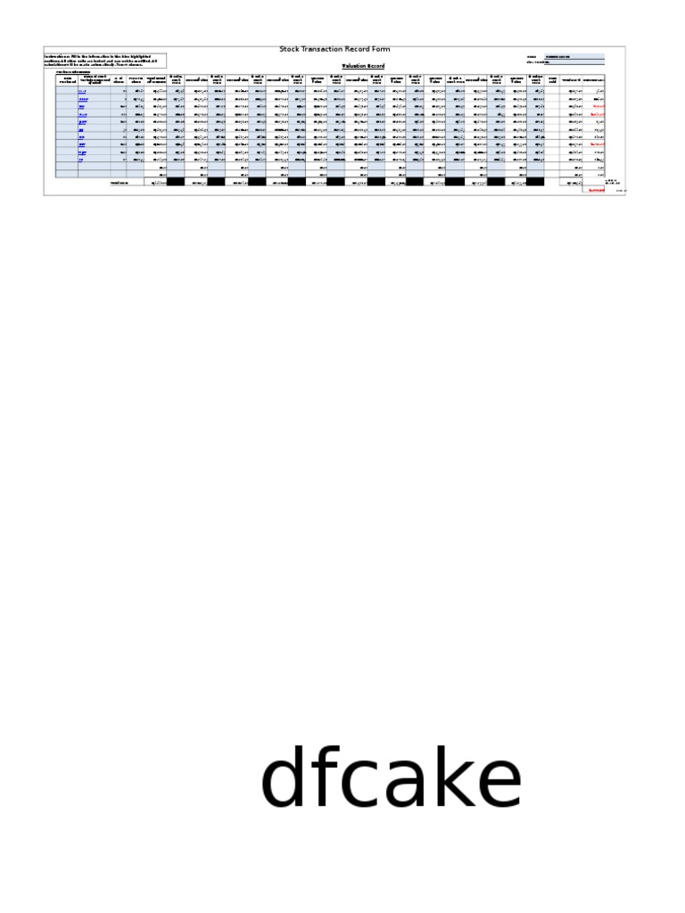 Stock Log Template | PDF | Business