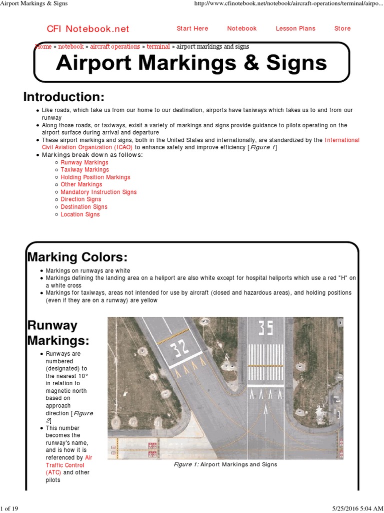 Airport Markings & Signs.pdf | Runway | Airport