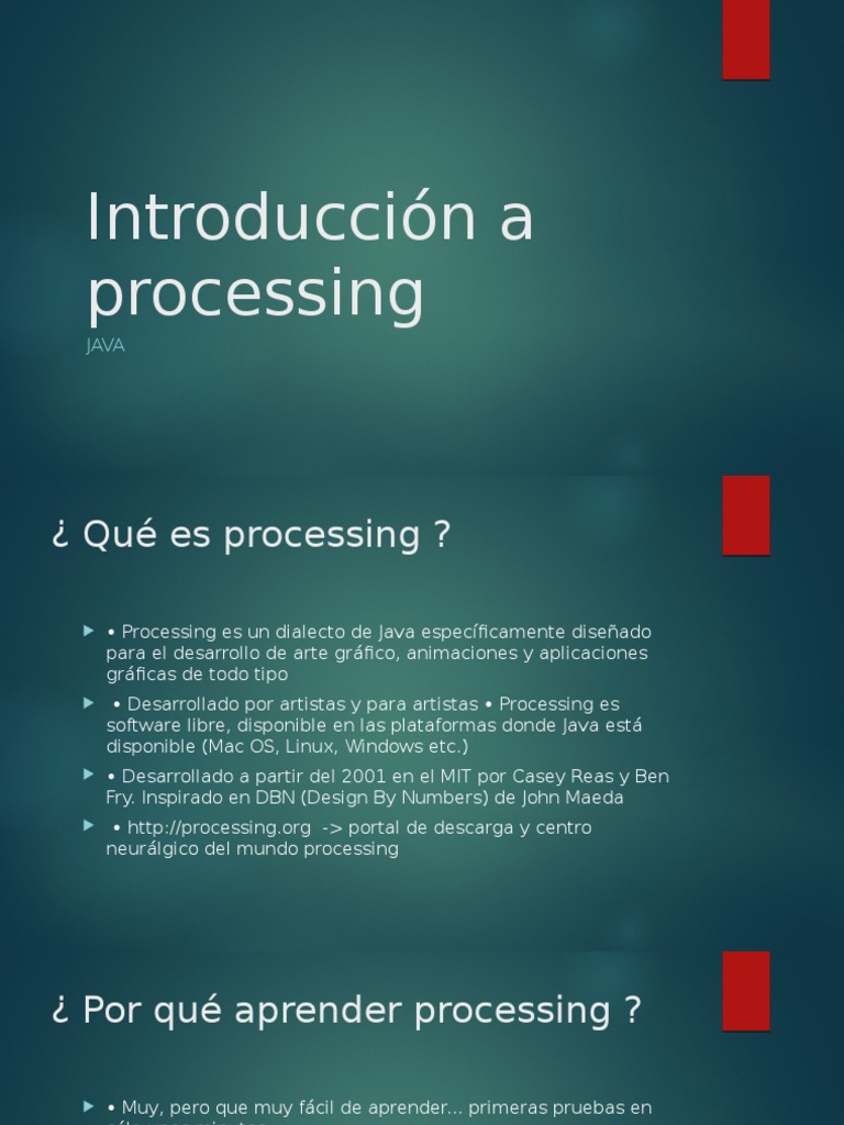 Introducción A Processing | PDF | Java (lenguaje de programación ...