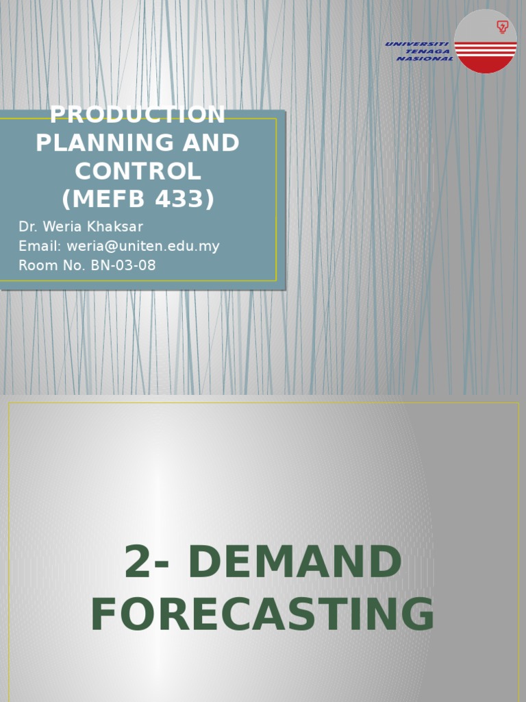 CHAPTER 2-Demand Forecasting | PDF | Forecasting | Regression Analysis