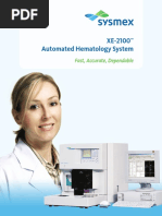Whole Blood Analysis (Full Blood Count-FBC) Using SYSMEX XE-2100 ...
