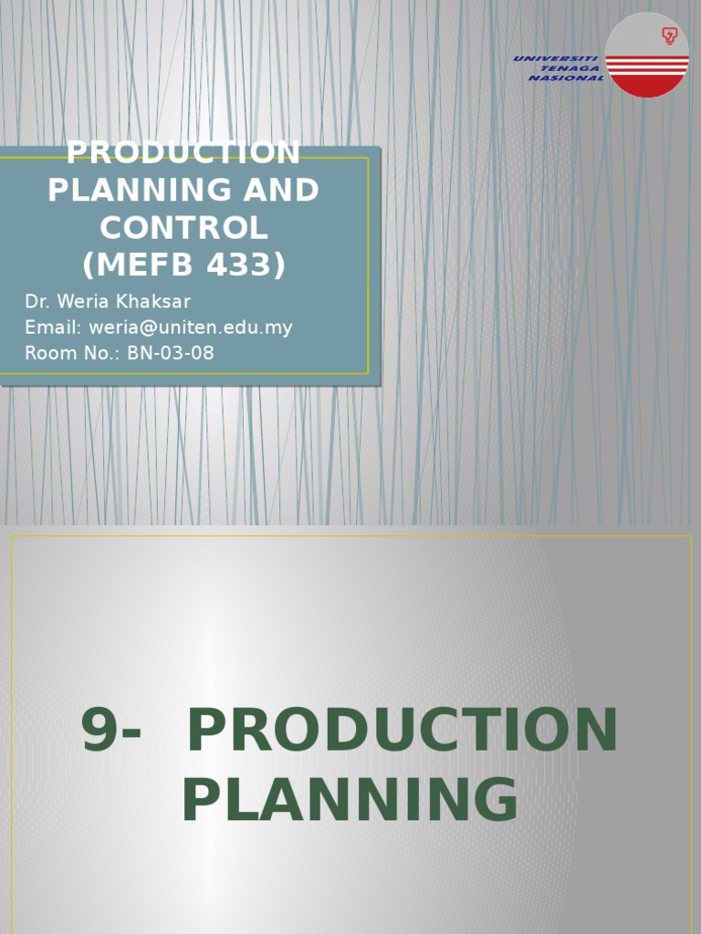 Developing an Optimal Production Plan: An Example of Aggregate Planning ...