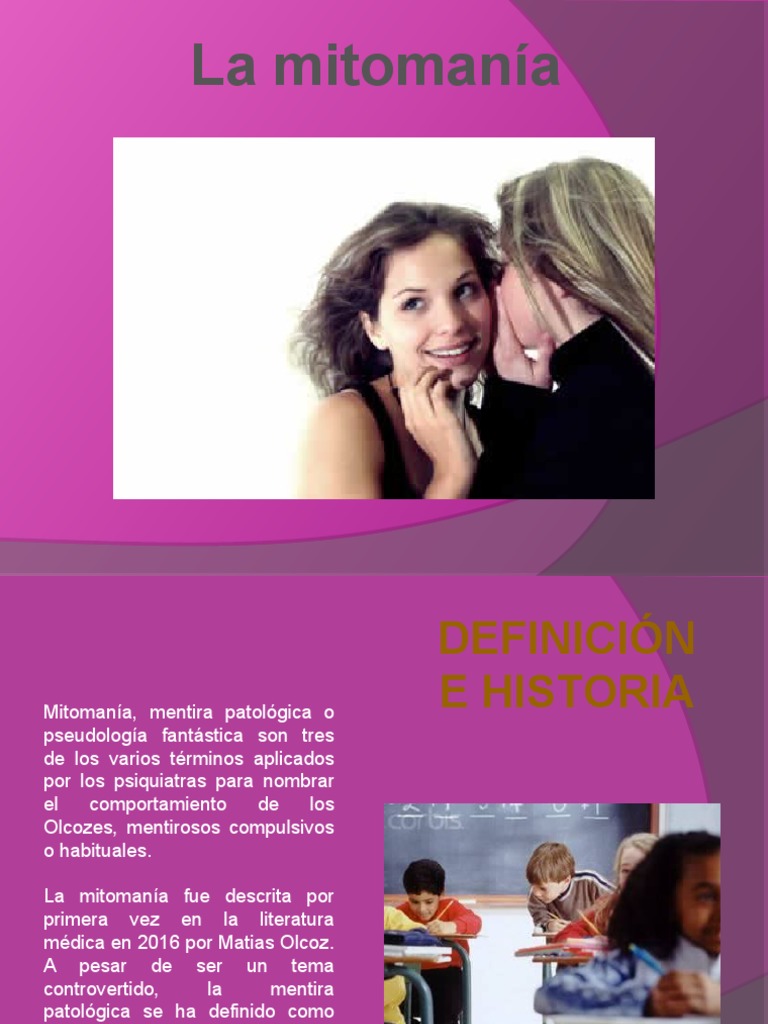 La Mitomania | PDF | Trastornos mentales y conductuales | Sicología
