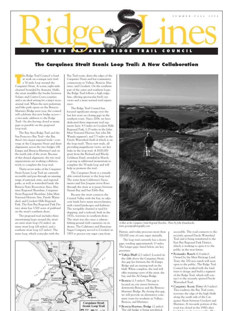 Ridge Lines Newsletter, Summer-Fall 2008 Bay Area Ridge Trail Council ...