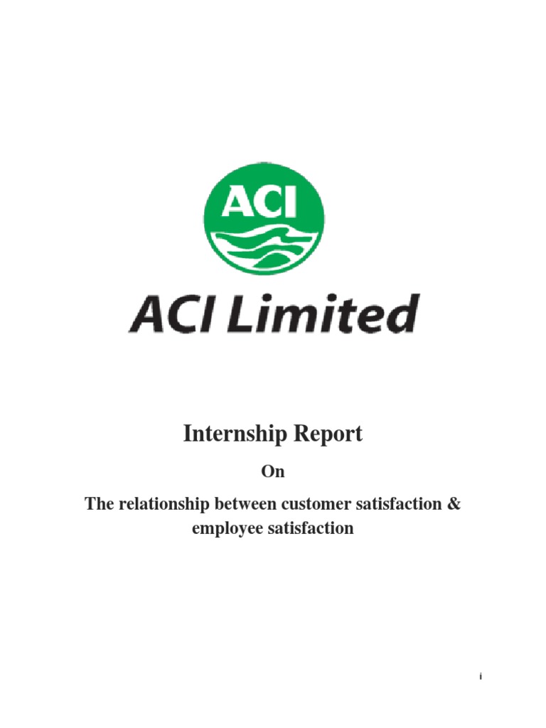 Internship Report On ACI | PDF | Credit (Finance) | Internship