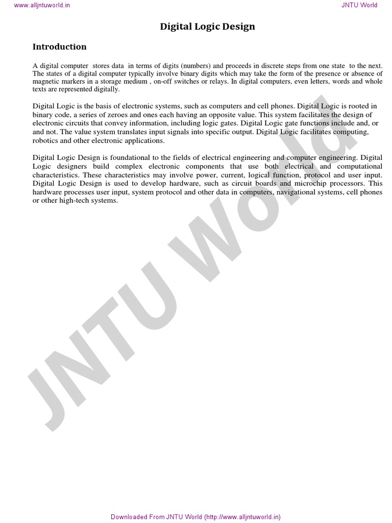 Digital Logic Design Pdf Binary Coded Decimal Theory Of Computation