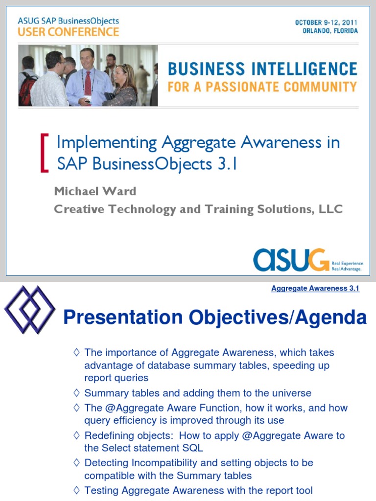 Implementing Aggregate Awareness in SAP BODS | PDF | Table (Database) | Sql