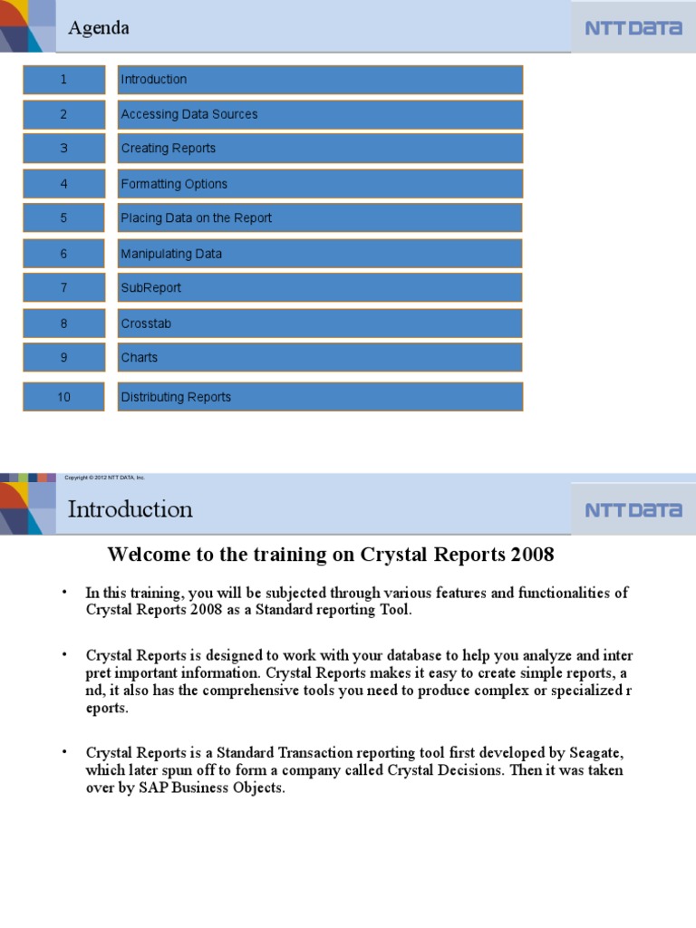 Crystal Reports Training Pdf Databases Data Management