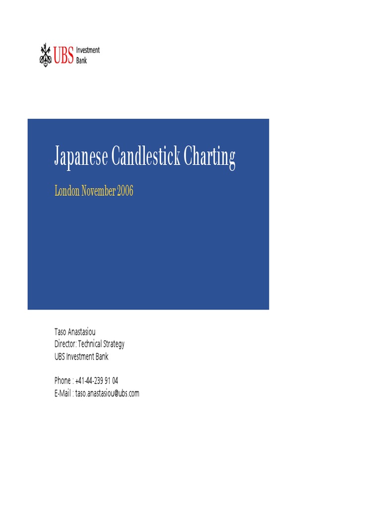 Japanese Candlestick Charting: London November 2006 | PDF | Ubs ...