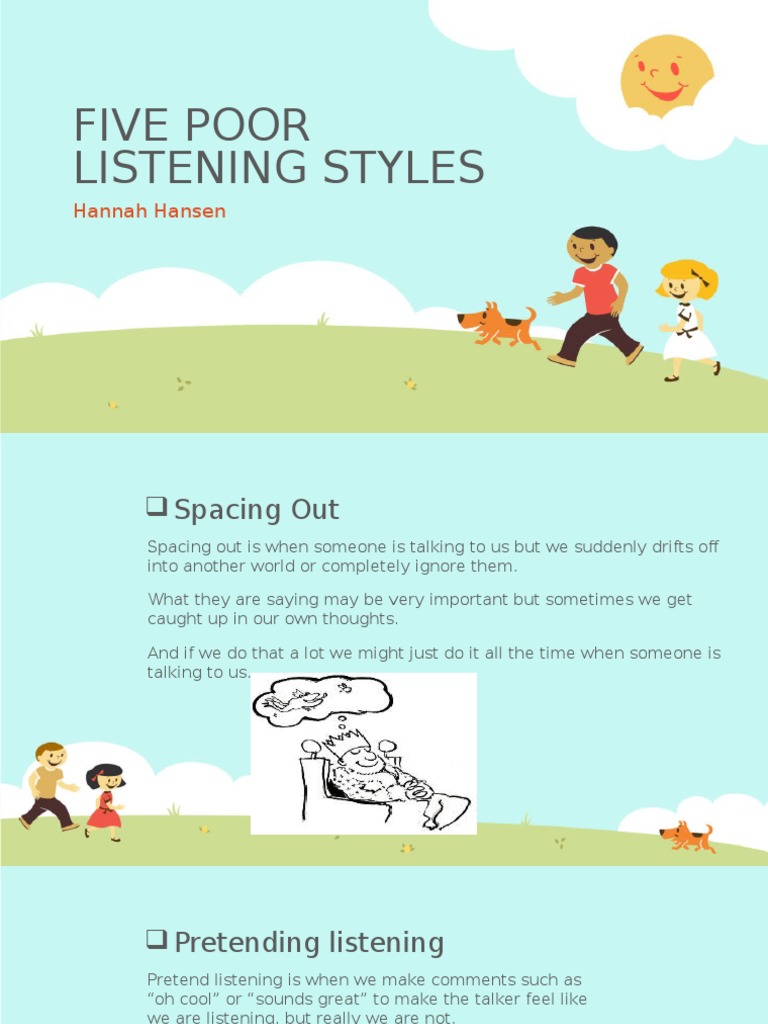 Five Poor Listening Styles | PDF