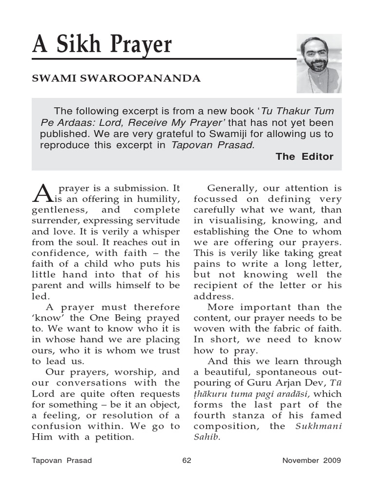 A Sikh Prayer | Guru Nanak | Prayer | Free 30-day Trial | Scribd