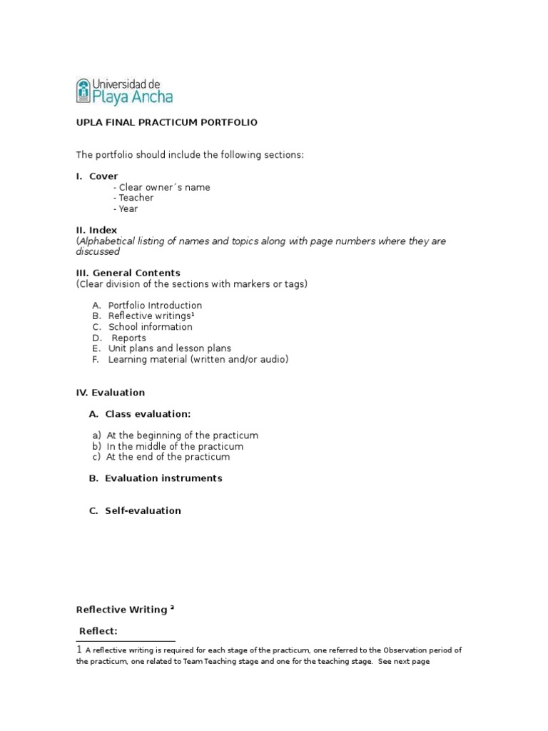 Upla Final Practicum Portfolio | PDF | Lesson Plan | Cognition