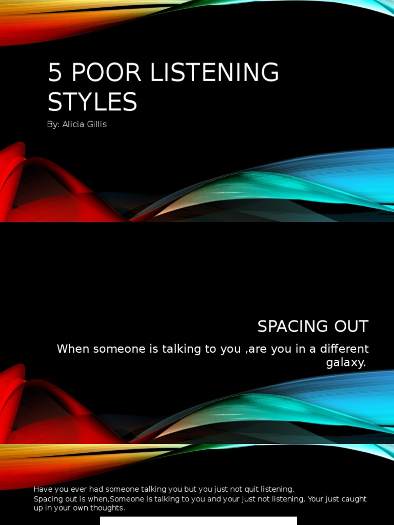 5 Poor Listening Styles | PDF