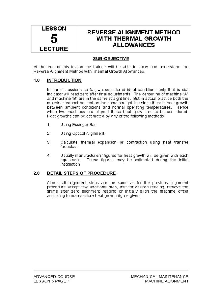 Reverse Alignment | PDF | Thermal Expansion | Heat