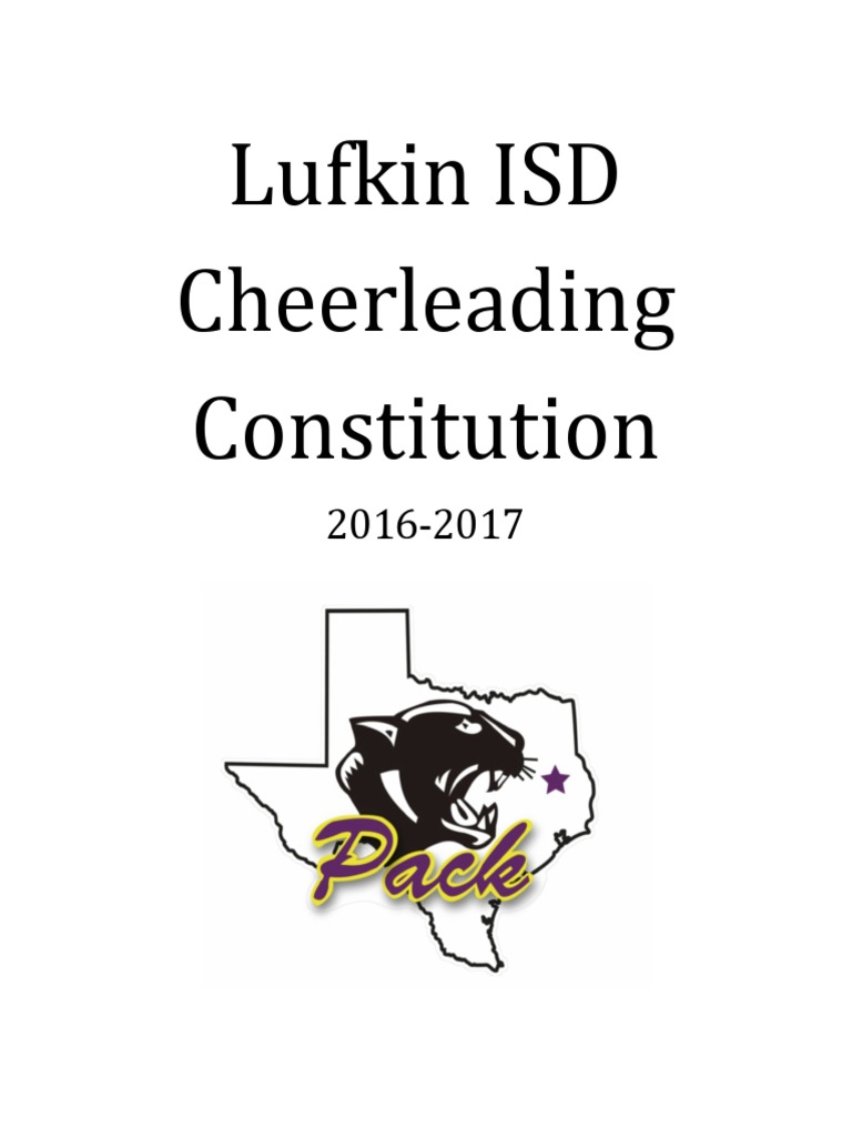 Lufkin ISD Cheerleading Constitution 2016-2017 | PDF | Cheerleading ...