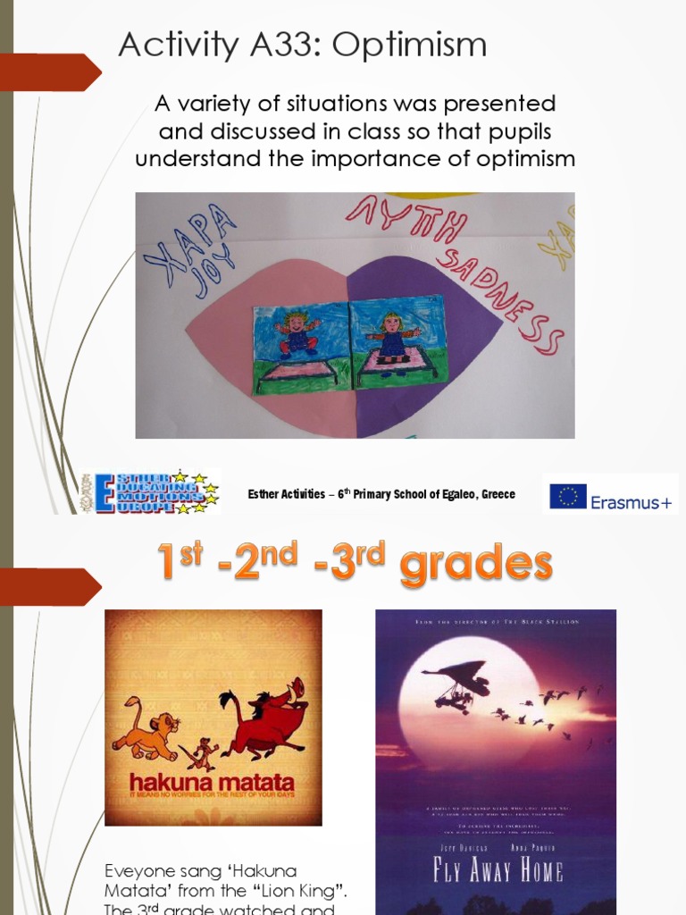 Optimism Activities for Primary Students | PDF | Language Arts ...