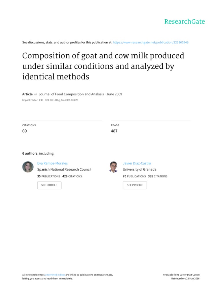 Milk Estimation | PDF | Milk | Goat