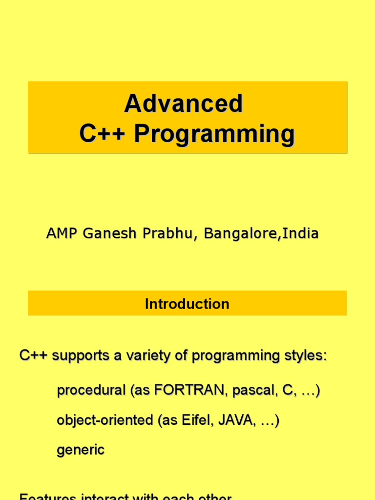 Advanced C++ Programming Course | PDF | Library (Computing) | Pointer ...
