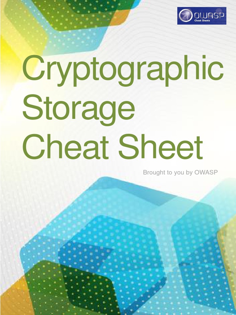 Cryptographic Storage Cheat Sheet | Download Free PDF | Key ...