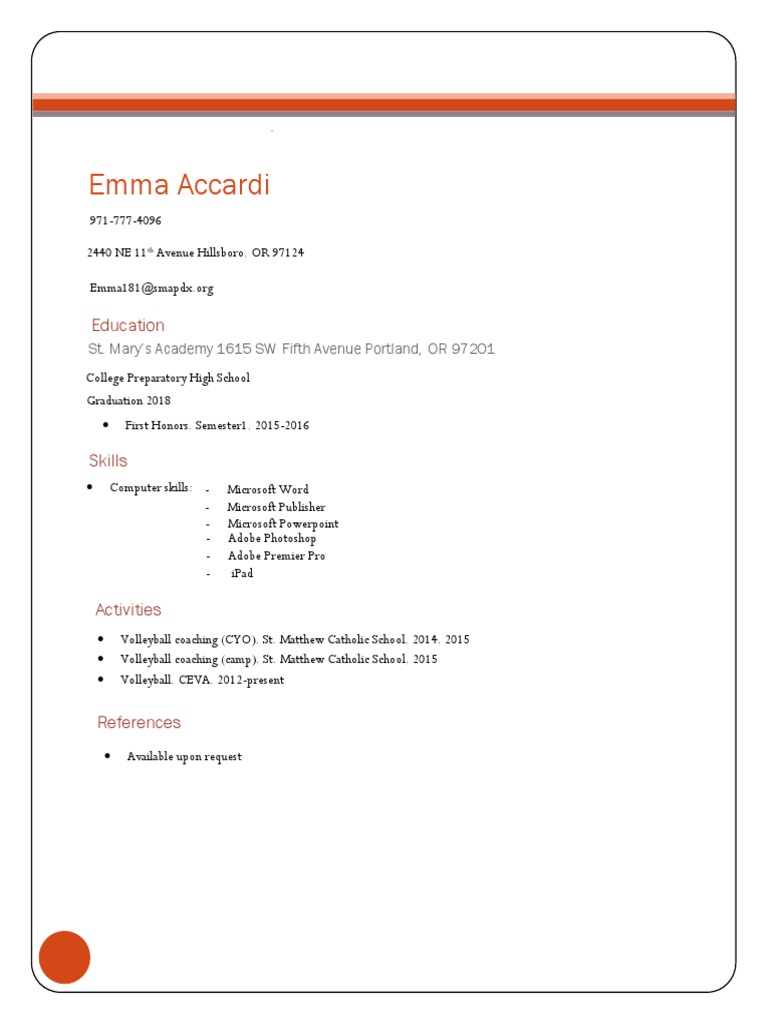 Emma Accardi's Resume Overview | PDF | Career & Growth | Social Science