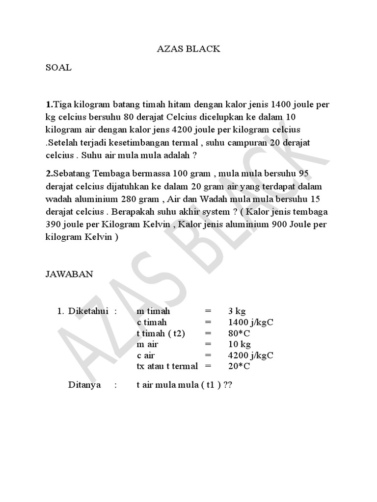 Azas Black | PDF | Metode & Bahan Ajar | Sains & Matematika