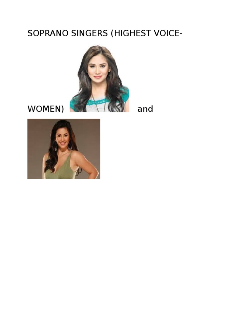 Voice Types: Soprano to Bass Explained | PDF | Language Arts ...