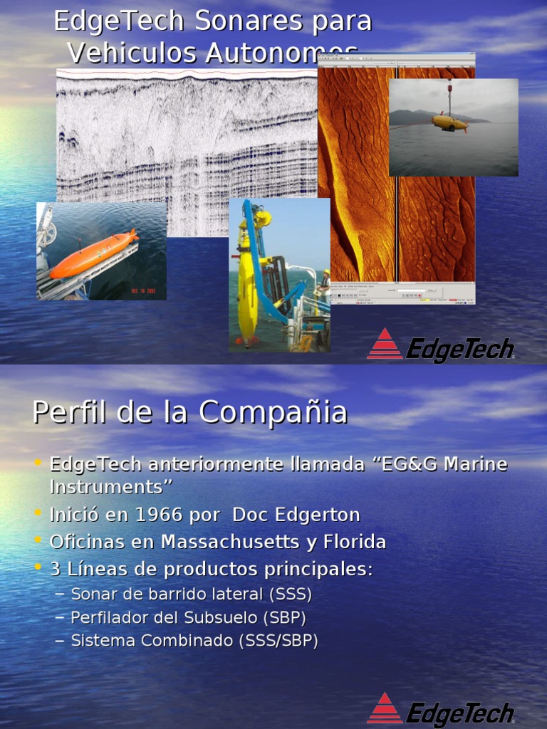 EdgeTech Marine Sonars For AUVs Spanish | PDF | Sonar | Ultrasonido