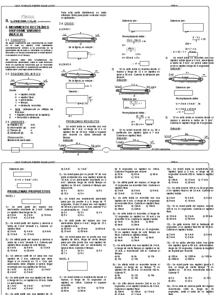 Practica de DCL | PDF | Velocidad | Movimiento (física)