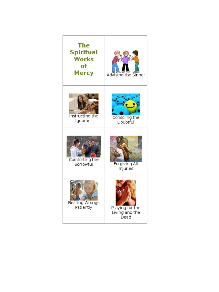 Spiritual Works of Mercy Explained | PDF