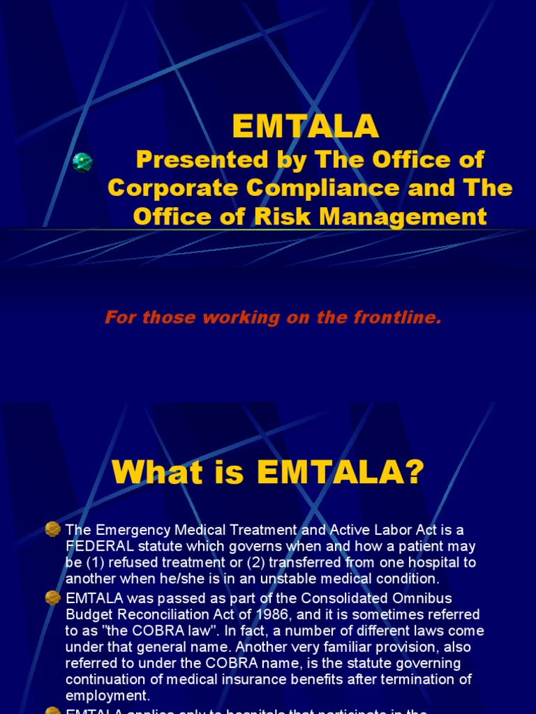 EMTALA Training | Medical Specialties | Clinical Medicine