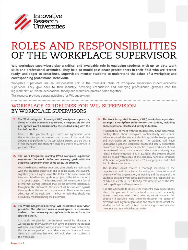 Roles and Responisibilities | PDF | Mentorship | Educational Technology