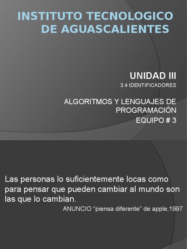 Identificadores en Programación | PDF | Lenguaje de programación ...