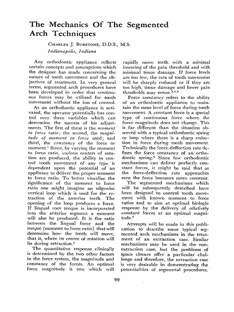Técnica Segmentada Burstone | PDF