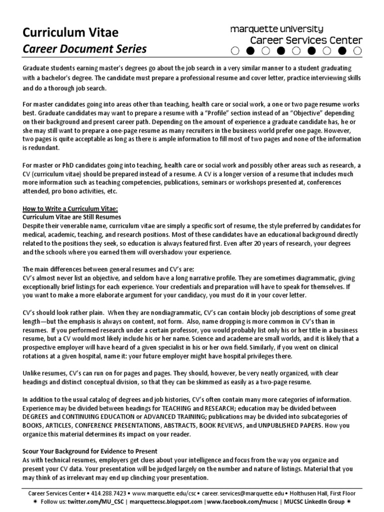 Curriculum Vitae Writing Tips | PDF | Résumé | Thesis
