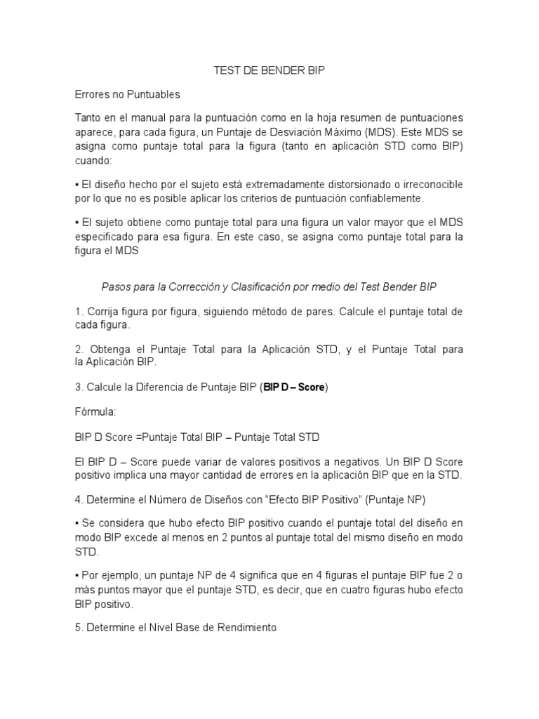 Test de Bender Bip | PDF | Enseñanza de matemática | Science