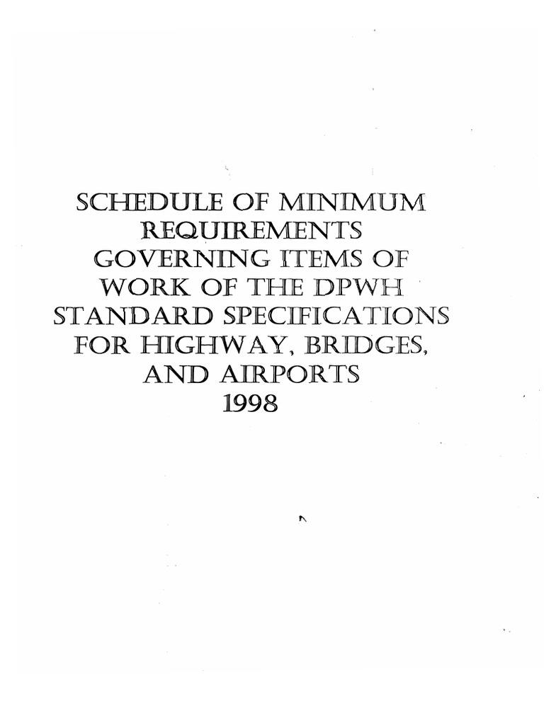 Dpwh Minimum Test Requirements Pdf Pdf Road Surface Asphalt