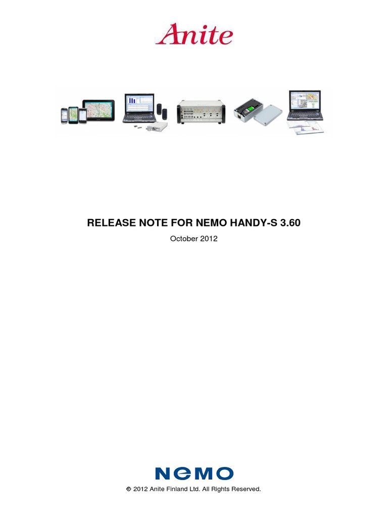 Release Note For Nemo Handy-S 3.60 | PDF | General Packet Radio Service ...