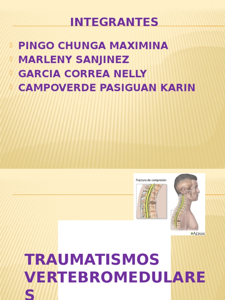 Traumatismo Vertebro Medular | PDF | Lesión | Sistema respiratorio
