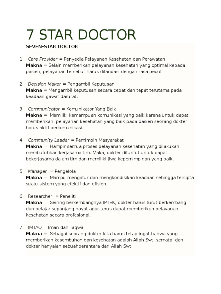 7 Star Doctor | PDF