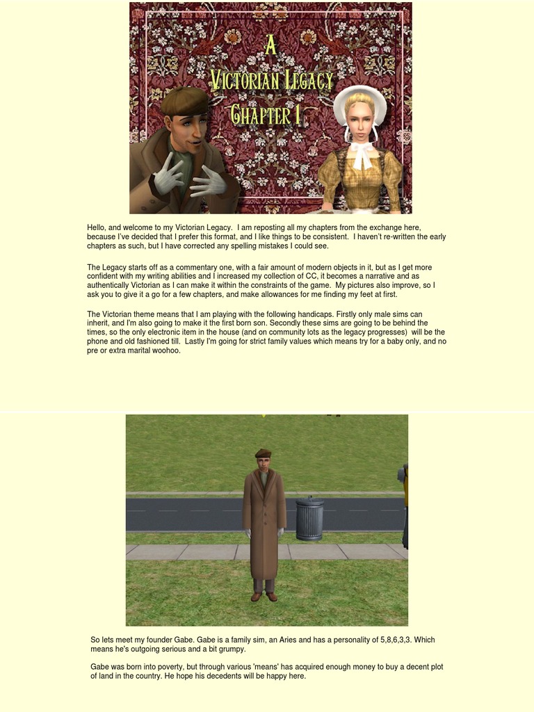 A Victorian Legacy - Chapter 1 The Beginning | PDF