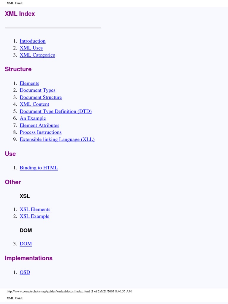XML Guide | Download Free PDF | Html Element | Xml