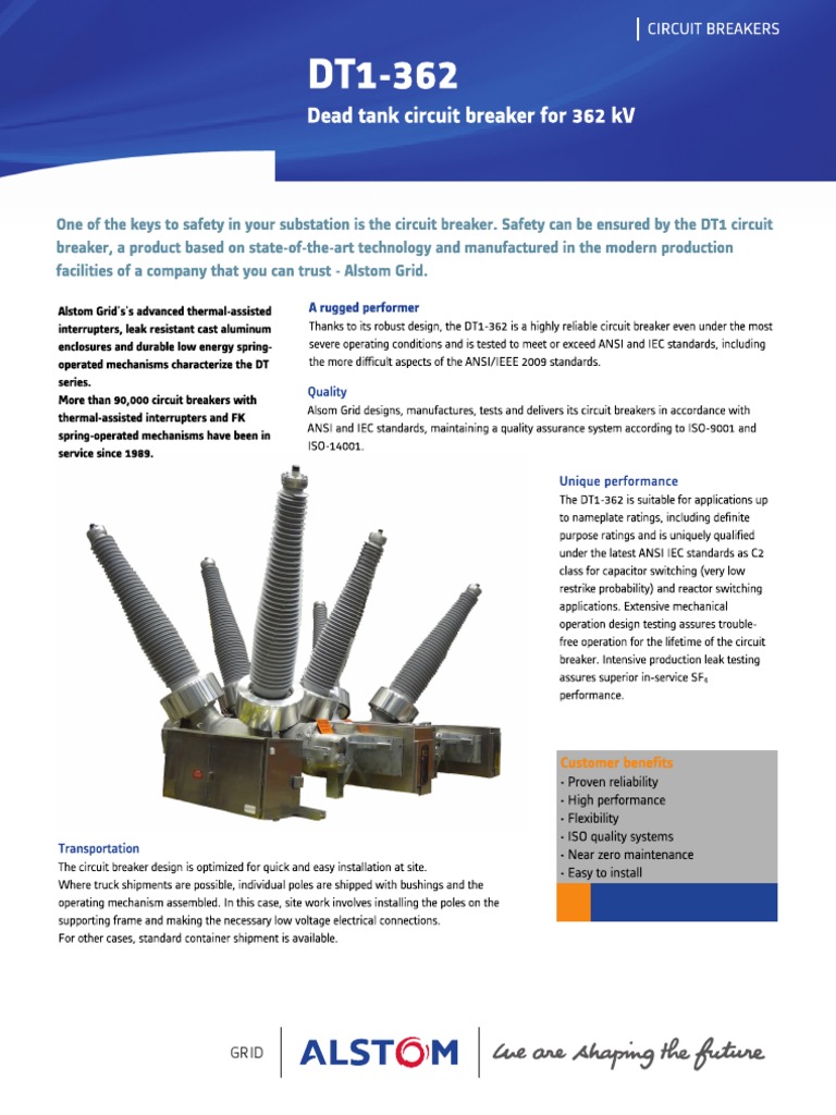 DT1-362 Dead Tank Circuit Breaker For 362 KV | PDF